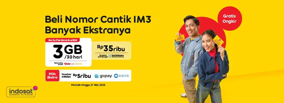 Beli Nomor Cantik di IM3 Shop Banyak Untungnya